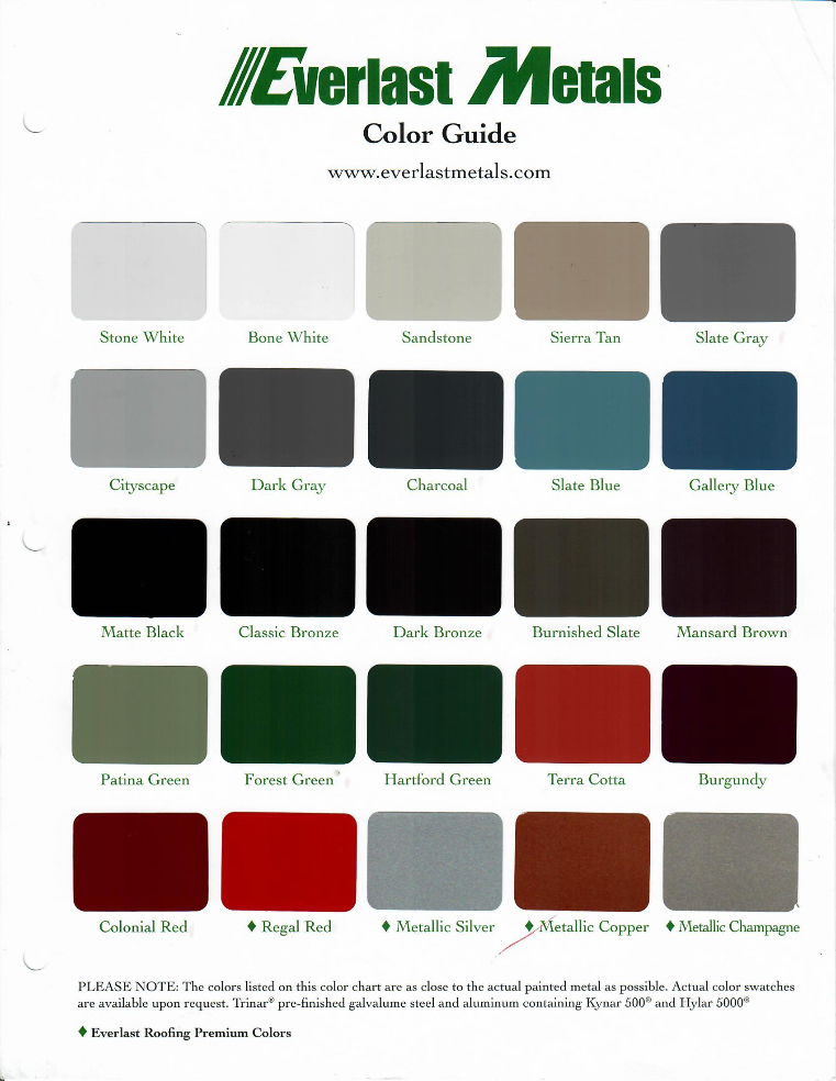 Premium Roofing Colors By Everlast | G.H. Clark Contractors